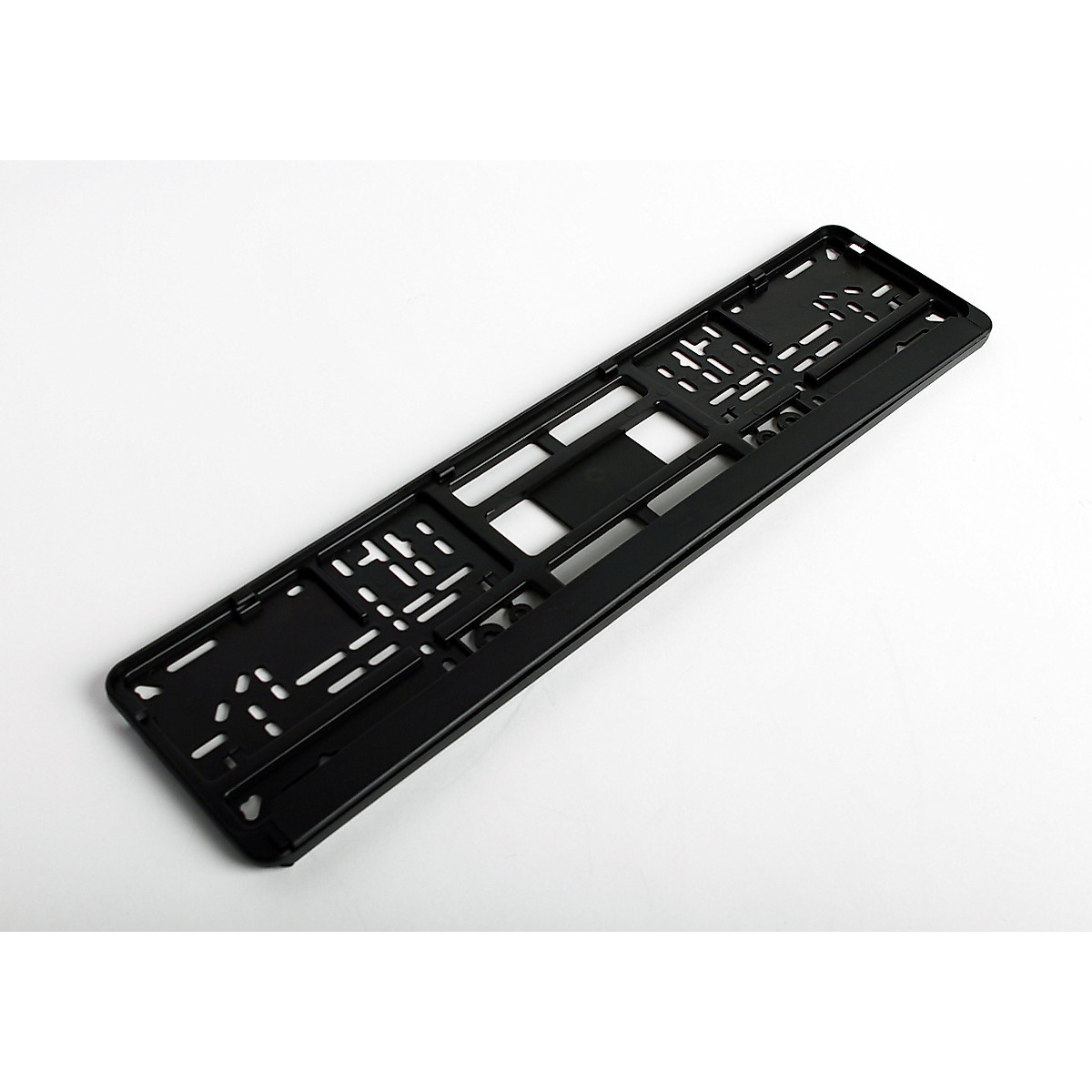 Standard Black Euro License Plate Holder - Universal Mounting Frame/Bracket