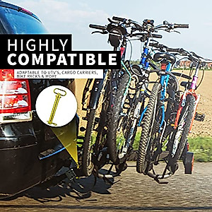 Trailer Hitch Pin and Clip 1 X 7.5” Receiver Pin, Use for Drop Hitches, Multi Hitches, Hitch Plugs, Bike Racks, and Cargo Carriers– by Goreks