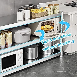 Stainless Steel Workbench Open Shelves Large Space Multifunctional Commercial Preparation Table Brushed Process Easy to Clean Suitable for Kitchen Restaurant Factory Warehouse