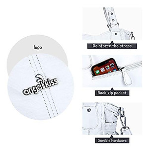 Handbag Hobo Women Shoulder Bag/Handbag Roomy Multiple Pockets Fashion PU Tote, White