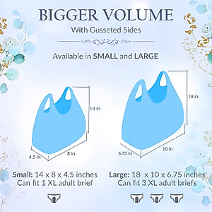 Heaven Scent Hygiene Bags Discreet Waste Disposal (Made in the USA) for Adult Briefs and Feminine Products - Mild Baby Powder Scent - Small, 50 Bags