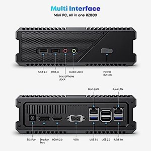 CHUWI RzBox Mini Pc,Windows 11 Mini Computer,16GB RAM 512GB SSD,AMD Ryzen 7 5800H Processor, Vega 8 Graphics, Dual Gigabit RJ45 LAN, WiFi 6, BT5.2, 4K@60Hz Output,USB-C,Support Triple Screen Display