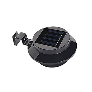 Uonlytech Outdoor Lantern 3 White Yard Gutter Lights Outdoor Post Fence Roof Lamp Warm Light Environmental Black Solar LED Wall/Cap Step Garden for Powered Led Outdoor Lights