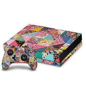 Head Case Designs Officially Licensed Rachel Caldwell Quilt Art Mix Matte Vinyl Sticker Gaming Skin Case Cover Compatible With Xbox One X Console and Controller Bundle