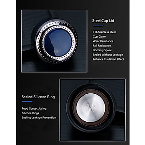 34 OZ Vacuum Thermal Water Bottle, Reusable Double Walled Thermos Mug, Insulated Stainless Steel Sports Water Bottle, Coffee thermos and Tea Infuser Bottle Can Keep Heat and Cold (Blue)