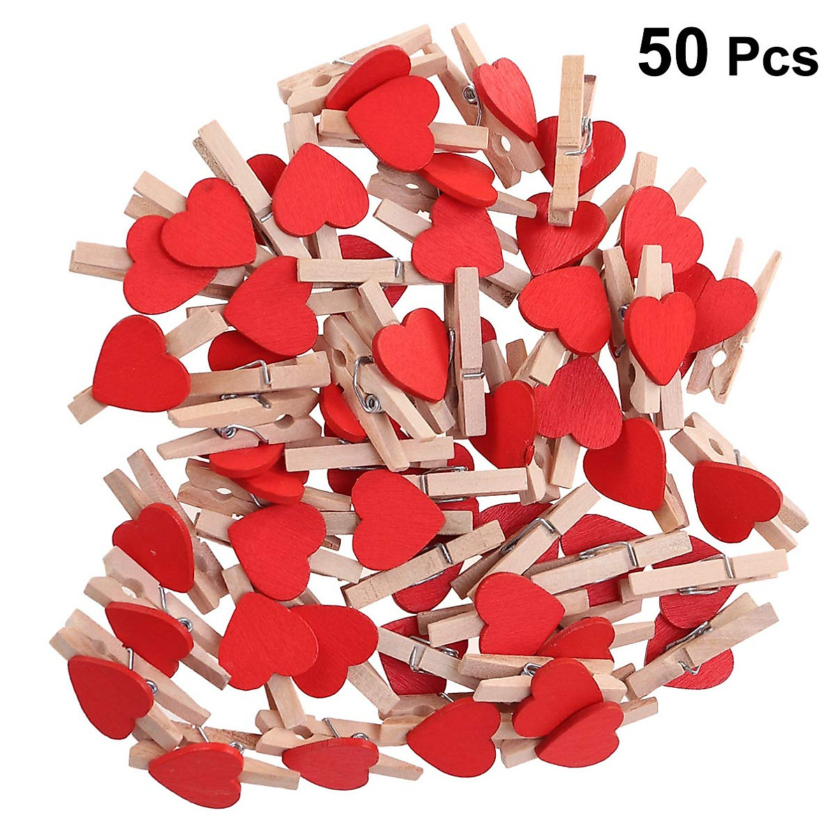 50pcs Love Photo Clip Photo Mini Clip Love Clip Photo Wood Clip Photo Clip Love