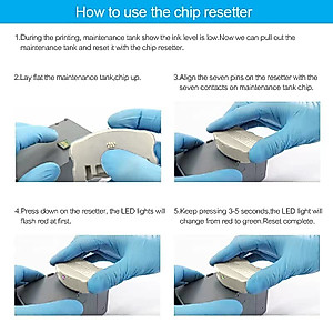 T6711 Maintenance Ink Tank Chip Resetter for Epson Workforce Pro WF-5190 WF-5690 WF-4630 WF-5110 WP-4010 WF-7710 WF-7720, white, 10*10*8cm, GP-T6711-CR