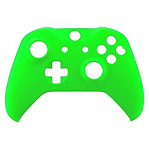 eXtremeRate Neon Green Soft Touch Grip Front Housing Shell Faceplate for Xbox One X S Controller Model 1708 - Controller NOT Included