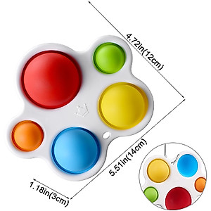 YowellGo Baby Simple Sensory Toys Silicone Fidget Toy Stress Relieving Fidgeting Game Educational Gifts for Kids Babies and Toddlers Age 6 Months and up