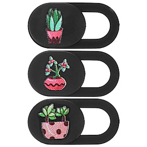 Mikikit Cellphone Camera Covers 3pcs Camera Cover Flat Abs Plastic Shield Webcam Covers