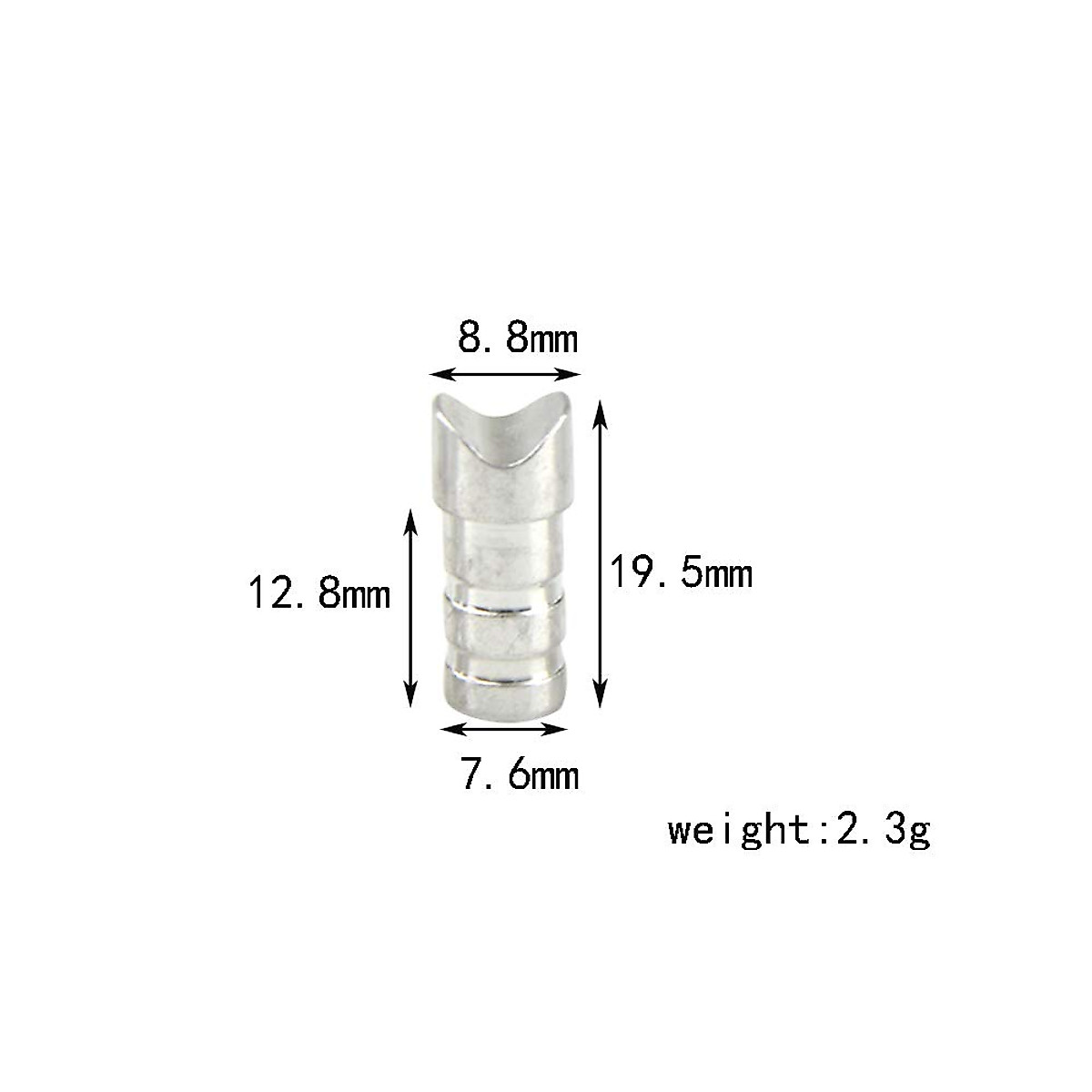 AMEYXGS 30 pcs Archery Crossbow Arrow Nocks Half Moon Arrow Tails Suitable for DIY Arrow Shaft ID 7.6/6.2mm Crossbow Arrow Shaft (ID:6.2mm)
