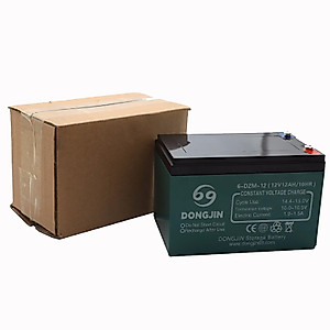 YC Yier 6-DZM-12 12V 12Ah Motorcycle Rechargeable Battery for Electric Bike Mobility Scooter Go Kart ATV Pit Dirt Bike Razor Quad E Bike Buggy Lawn Mower (Four Pack of 12v 12ah Battery with 48V ch)