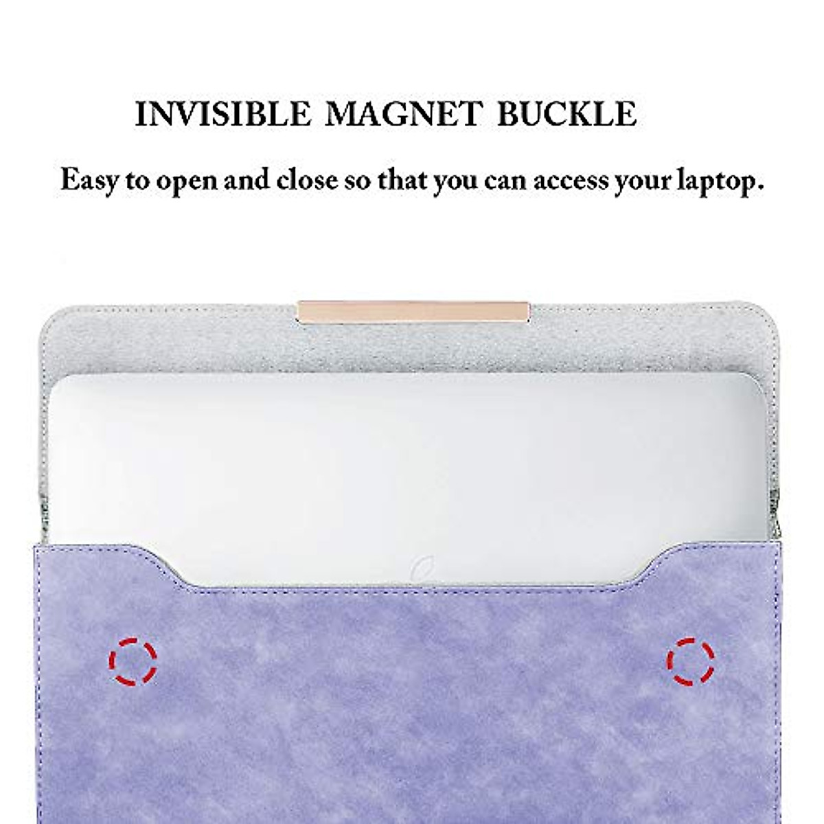 KALIDI 13.3-14 inch Laptop Stand Sleeve Case Faux Suede Leather for 13.3 13.5 13.6 14 inches MacBook Air Pro Retina 13"-14" Surface Pro with Pouch