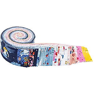 Jill Howarth Down The Rabbit Hole Rolie Polie 40 2.5-inch Strips Jelly Roll Riley Blake RP-12940-40