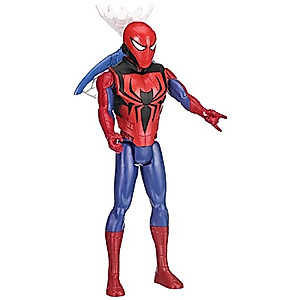 Spider-Man Marvel Titan Hero Series Blast Gear Action Figure Toy with Blaster, 2 Projectiles and 3 Armor Accessories, for Kids Ages 4 and Up