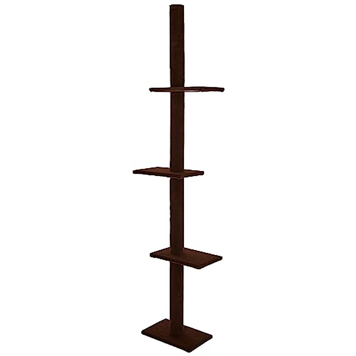 Cat Craft 4-Level Carpeted, Adjustable Floor to Ceiling Climbing & Perch Cat Tree, Extra Large (Fits 7.5-9 Feet Ceiling) Brown