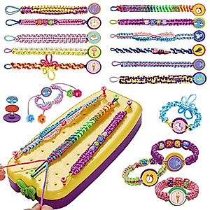 DDAI Arts and Crafts for Kids Age 8-12 Friendship Bracelet Making Kit for Girls - Best Birthday Gifts Ideas for Girl 7 9 10 11 Year Old - Popular Bracelets String Maker Toys Set