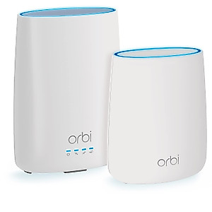 NETGEAR Orbi Built-in-Modem Whole Home Mesh WiFi System with all-in-one cable modem and WiFi router and single satellite extender with speeds up to 2.2 Gbps over 4,000 sq. feet, AC2200 (CBK40)