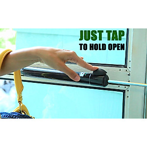 Touch 'n Hold Smooth Door Closer - Single Kit (Bronze) - Standard-Duty Door Closer with Touch-Button Hold Open Feature & Smooth Closing Motion – for (Medium & Lightweight) Storm, Screen Doors.