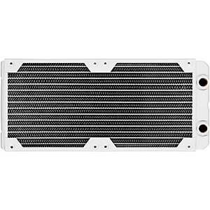 Corsair Hydro X Series, XR5 280 mm Water Cooling Radiator (Dual 140mm Fan Mounts, Premium Copper Construction, Polyurethane Coating, Integrated Fan Screw Guides) White