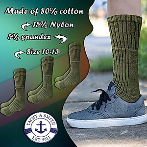 Yacht & Smith Men's Army Socks, Military Grade Socks Size 10-13
