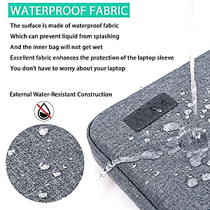 KCY Laptop Bag Case 13 13.3 14 Inch with Shoulder Starp, Waterproof Slim Computer Sleeve Compatible with MacBook Air 13 M1/M2, MacBook Pro 13/14, 13.5” Surface Laptop 5/4, Chromebook 14, Grey