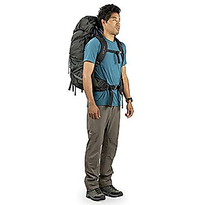 Osprey Rook 65L Men's Backpacking Backpack, Black, One Size