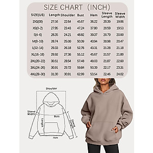 Trendy Queen Womens Oversized Hoodies Fleece Sweatshirts Long Sleeve Sweaters Pullover Fall Outfits Winter Clothes Grey L