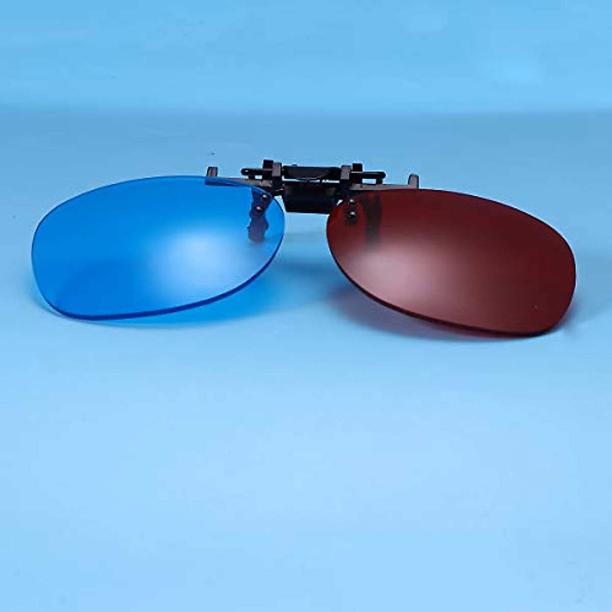 Artibetter Red Blue 3D Clip on Glasses for 3D TV Cinema Films DVD Viewing Home Movies (Without Glass Frame)