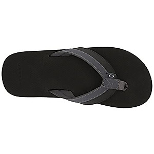 Oakley Men's Burke Flip Flop, Blackout, 12