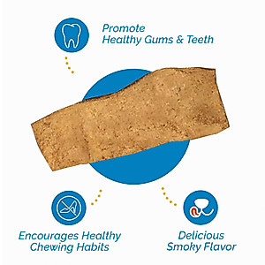 123 Treats Natural Rawhide Chips Smoked Flavor – (5 Pounds) Natural Beef Rawhide Chips for Dogs, Long-Lasting Chews for Dogs, Helps to Promote Dental Health, Rawhide Chews for Medium to Large Dogs