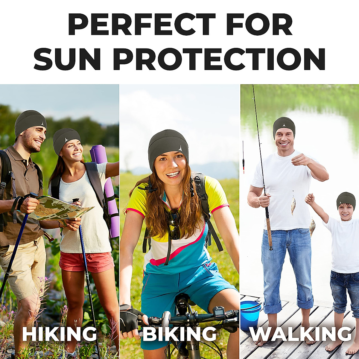 Helmet Liner Sweat Wicking Skull Cap Beanie. Ultimate Performance Moisture Wicking. Fits Under Helmets Khaki