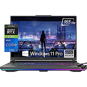 ASUS 2023 Newest ROG Strix G16 16" WUXGA 165Hz Gaming Laptop, Intel Core i7-13650HX(Beats i9-12900HX), GeForce RTX 4060, 64GB DDR5, 4TB PCIe SSD, RGB KB, Windows 11 Pro, Eclipse Gray