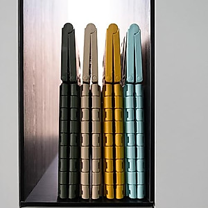 livinbox 9 inch Plastic Collapsible Stool, Folding Stool, Outdoor Step Stool Holds Up to 120kg - Lightweight Plastic Foldable Step Stool, Kitchen, Bathroom & Living Room (Khaki Green)