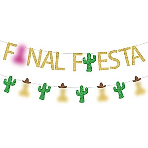 Fiesta Bachelorette Party Banner, Funny Cactus Garland for Mexican Bridal Shower Decorations, Cactus Engagement, Wedding Supplies