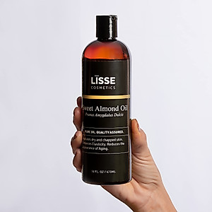 Lisse Cosmetic Grade - 100% Pure Sweet Almond Oil – Batch Tested and Third Party Verified – Unscented and Zero Additives