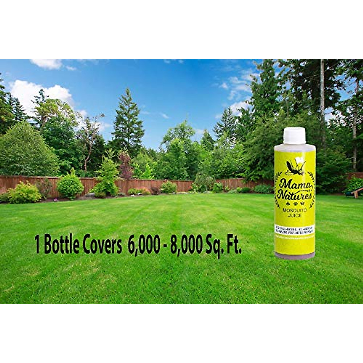 Mama Nature's Mosquito Juice - Outdoor Mosquito Repellent - Mosquito Control Treatment Spray For Yard - Natural Non Toxic Spray For Backyard, Patio, Plants, Garden - Garlic Repellent, Mosquitos, Ticks