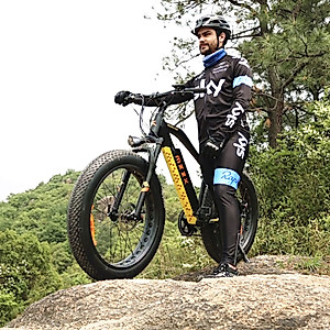 Clearbridal 750W Fat Tire Electric Mountain Bike for Adults, 20+MPH, Removable 48V Lithium Battery, Snow Electric Bicycle Beach Off-Road Ebike, Professional Shimano 7-Speed E-Bike