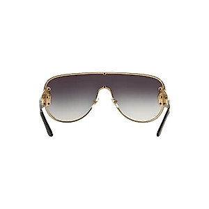 Versace Woman Sunglasses Pale Gold Frame, Light Grey Gradient Dark Blue Lenses, 0MM