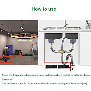Mouse Trap, Glue Traps for Mice and Rats, Rat Traps Indoor,Heavy Duty Sticky Trap Mouse Insects Bed Bugs Spiders Cockroaches 10 Pack Large Size 10"×5"