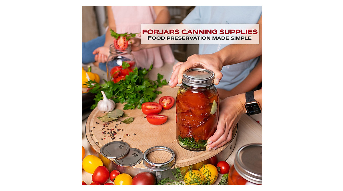 Preserve Food: 100 Regular Mouth Canning Lids by FORJARS
