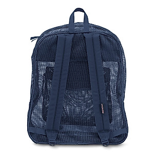 JanSport Mesh Pack - See Through Backpack Ideal for School or Beach Outtings, Navy