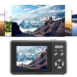 Zoom Digital Camera, 48MP Digital Camera 2.4 Inch IPS Screen Video Camera with 16x HD Digital Zoom 32GB Digital Camera (Black)