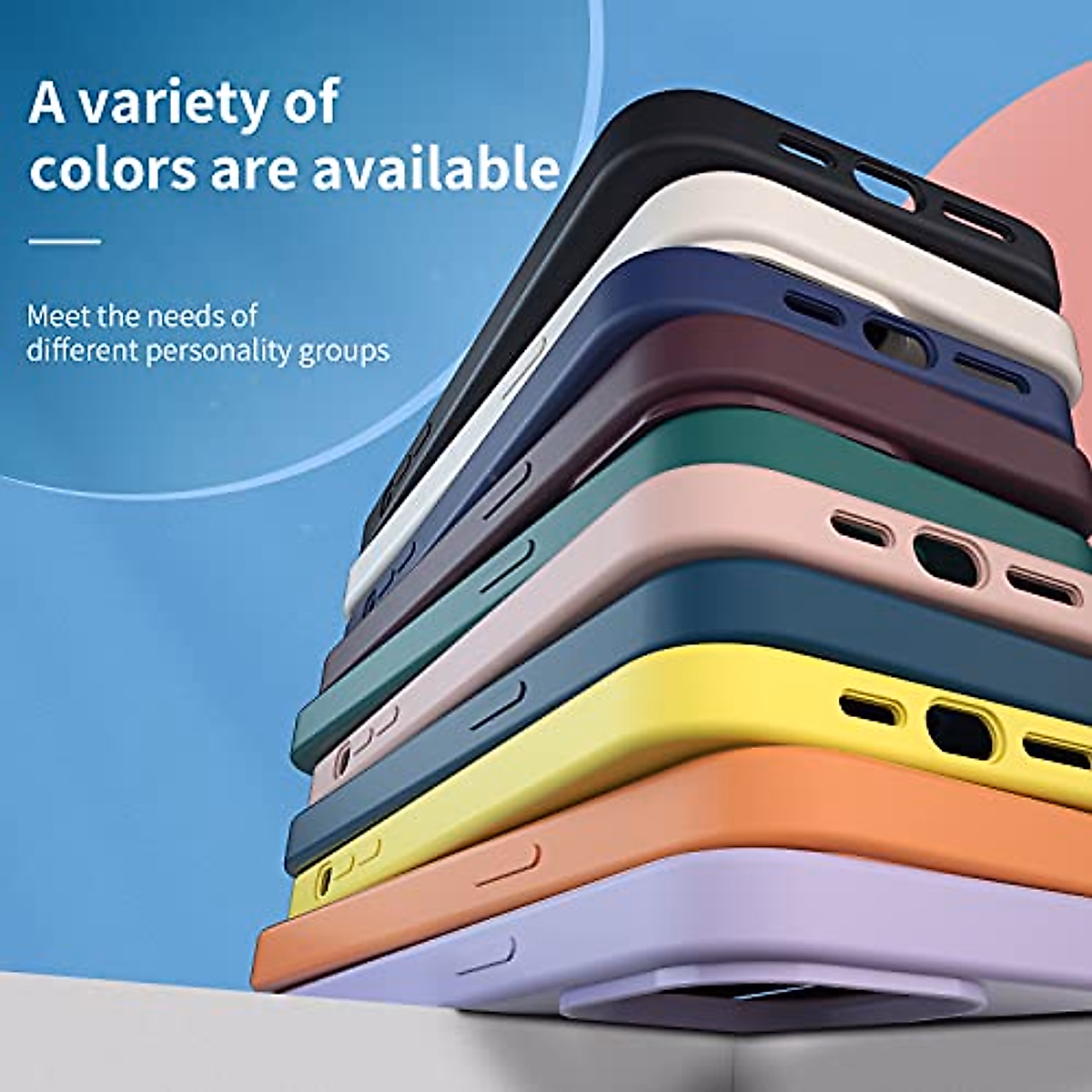 ANEMAT Designed for iPhone 13 Pro Max Silicone Case, for iPhone 13 Pro Max Phone Case Silicone Slim Shockproof Phone Cases Cover with iPhone 13 Pro Maxcase 6.7 inch, Black