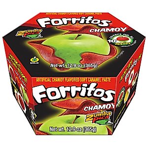 Zumba Pica Forritos Chamoy - Chamoy Flavor Soft Caramel Paste for Apples - Chamoy Paste to Cover Apples - Chamoy Mexican Candy - Caramel Apple Wraps - Forritos Chamoy para Manzanas (5 Count)