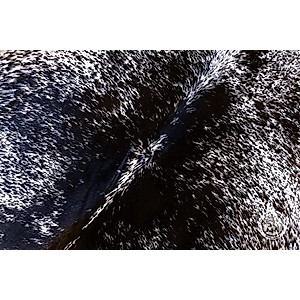 Genuine Salt and Pepper Black and White Cowhide Rug 6 x 7 ft. 180 x 210 cm