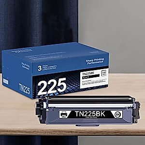 TN225BK (Black, 3-Pack) High Yield TN225 Toner Cartridge EAXIUE Compatible Replacement for Brother HL-3140CW 3180CDW DCP-9015CDW 9020CDN MFC-9130CW 9140CDN 9340CDW Printer by PALLAEAXIUCEMTONER