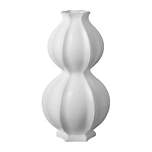 Emissary White Double Gourd Pomegranate, 20" H