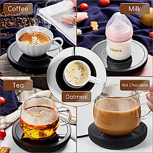 DOPUDO Mug Warmer, Coffee Mug Warmer with 3 Temperature Settings, Electric Coffee Cup Heater Warmer for Desk Auto Shut Off, Portable Coffee Mug Warmer for Coffee, Tea, Milk, Coffee Lover Gift