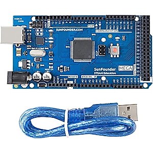 SunFounder MEGA Board Compatible with Arduino IDE ATMEGA2560 ATmega16AU + USB Cable
